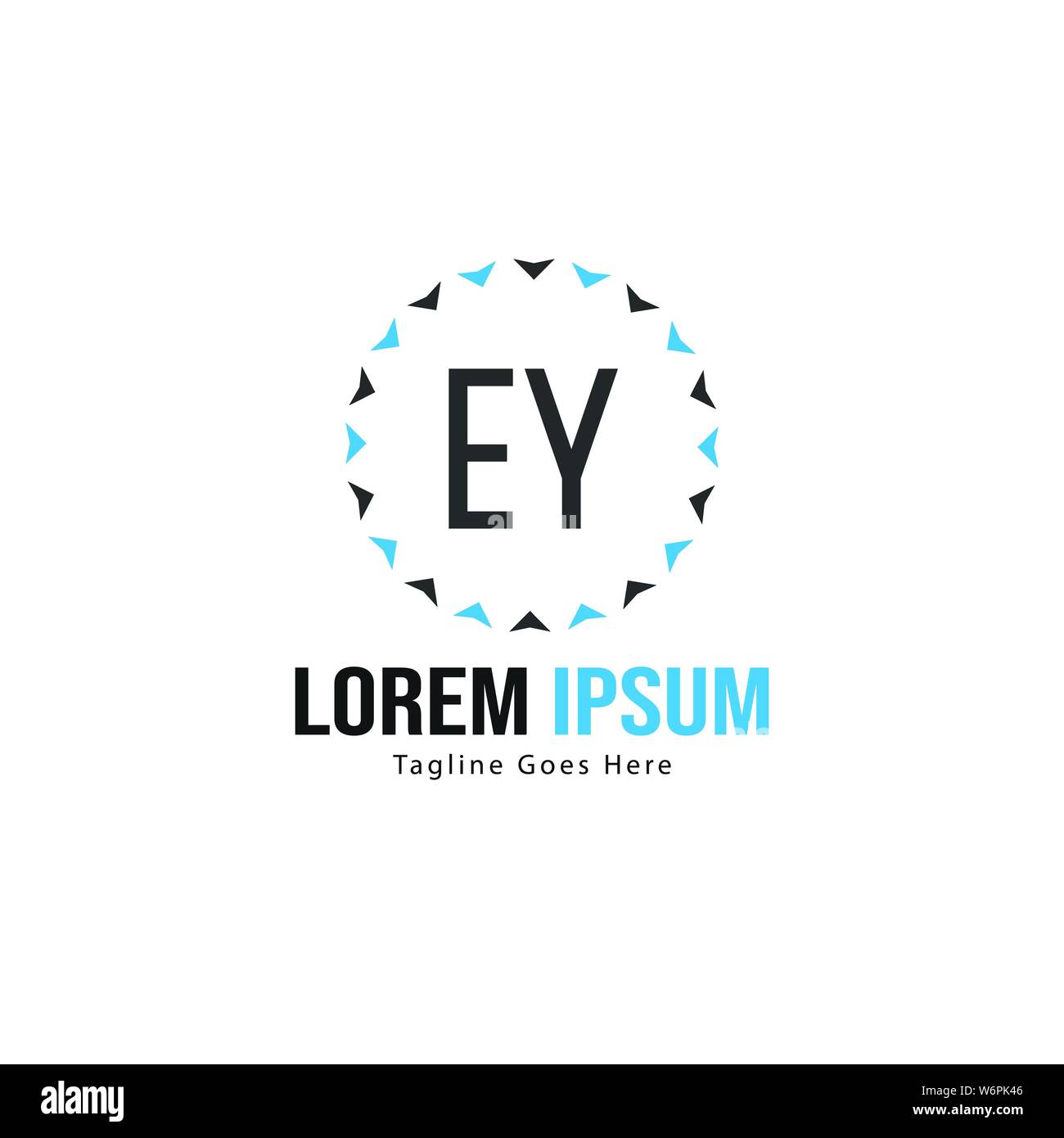 Initial EY logo template with modern frame. Minimalist EY letter logo ...