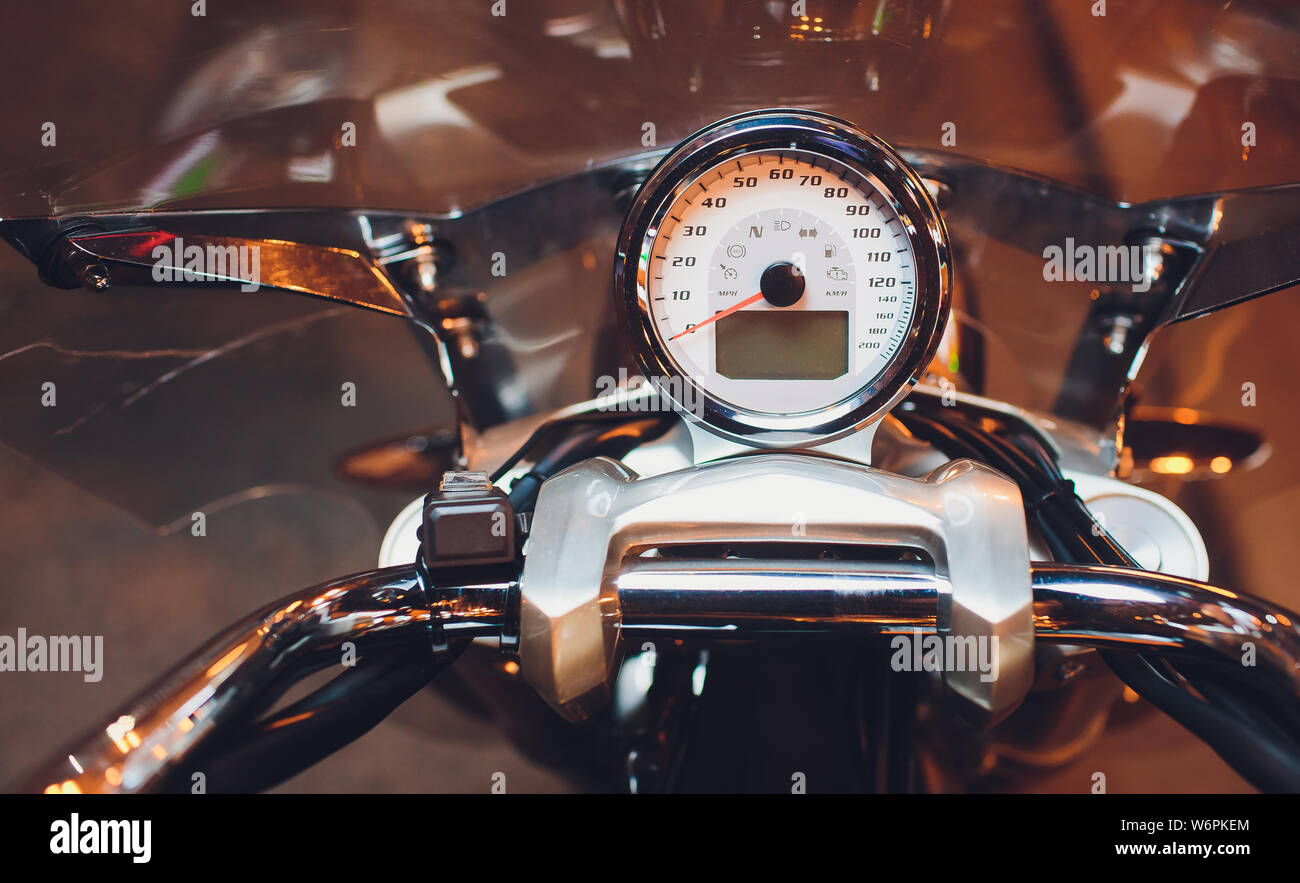 Motorcycle control panel speedometer dashboard hi-res stock photography ...