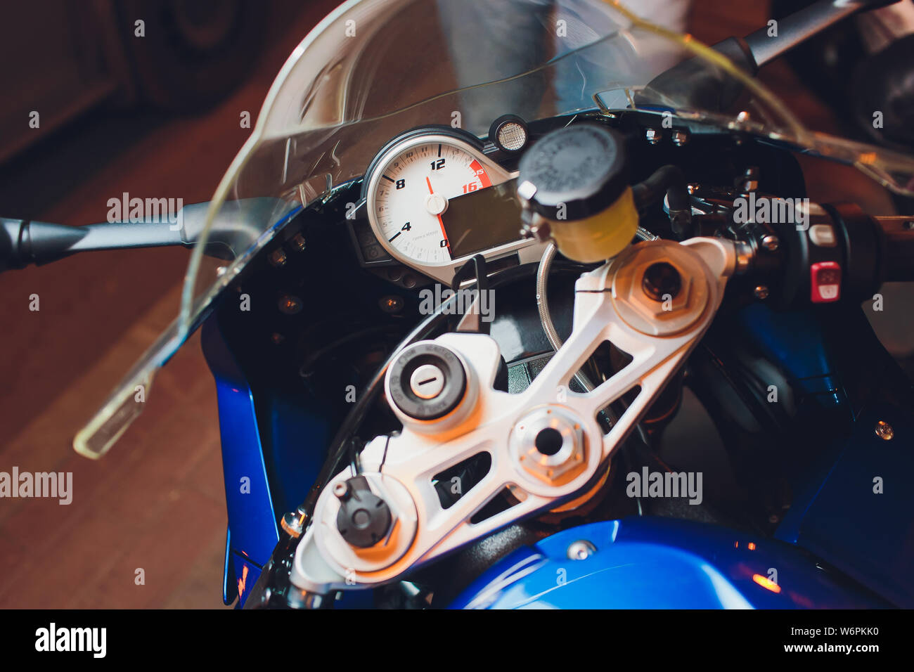 Motorcycle control panel with speedometer dashboard in motorcycle Stock ...