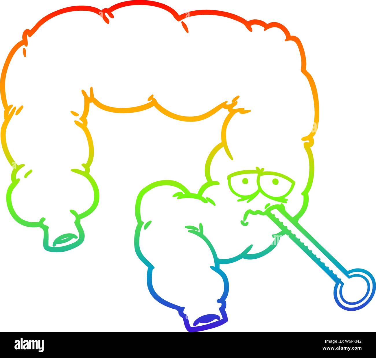 Sick unhealthy intestine organ Stock Vector Images - Alamy