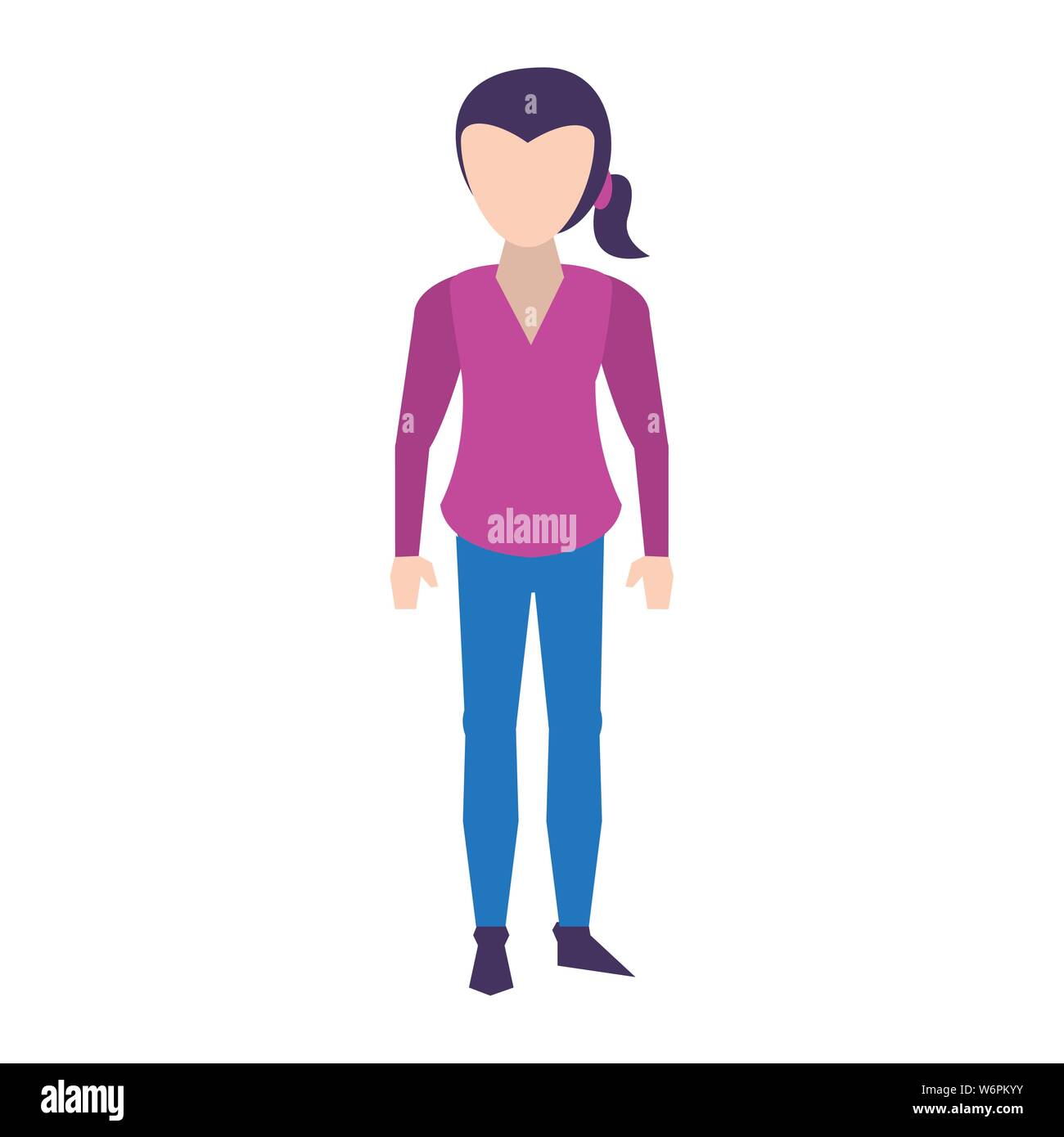 woman faceless avatar body cartoon Stock Vector Image & Art - Alamy