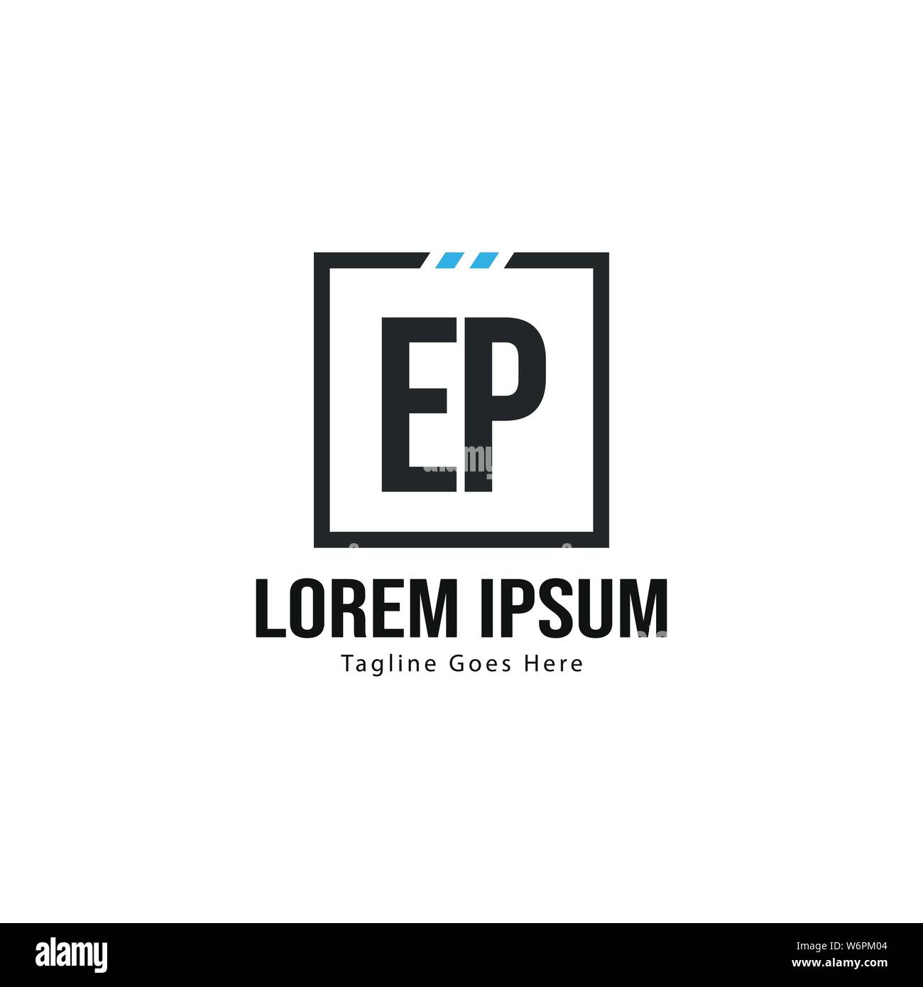 Initial EP logo template with modern frame. Minimalist EP letter logo ...