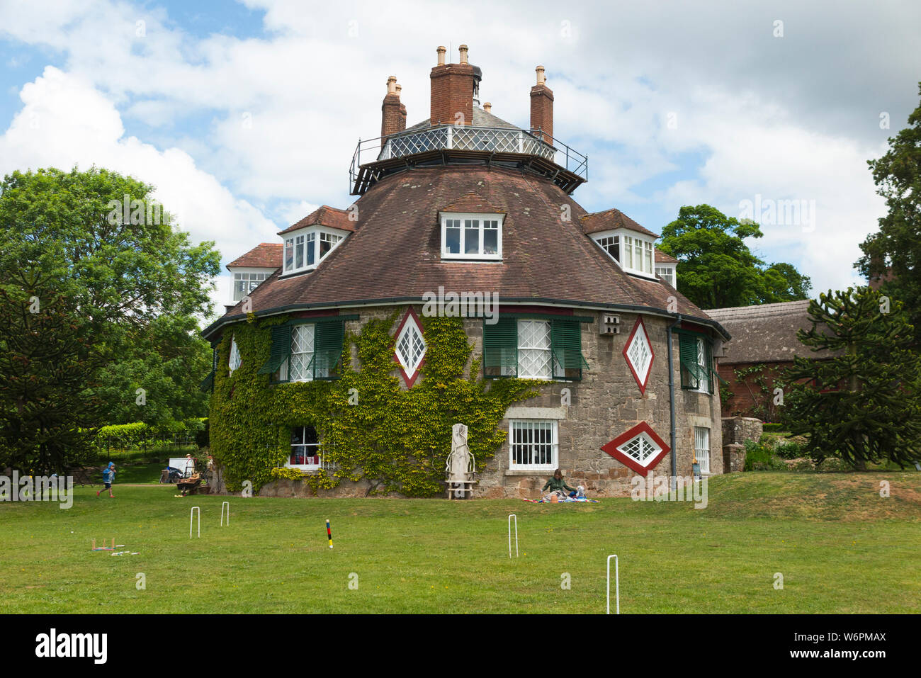 View of the outside exterior of A La Ronde – an 18th-century 16-sided ...