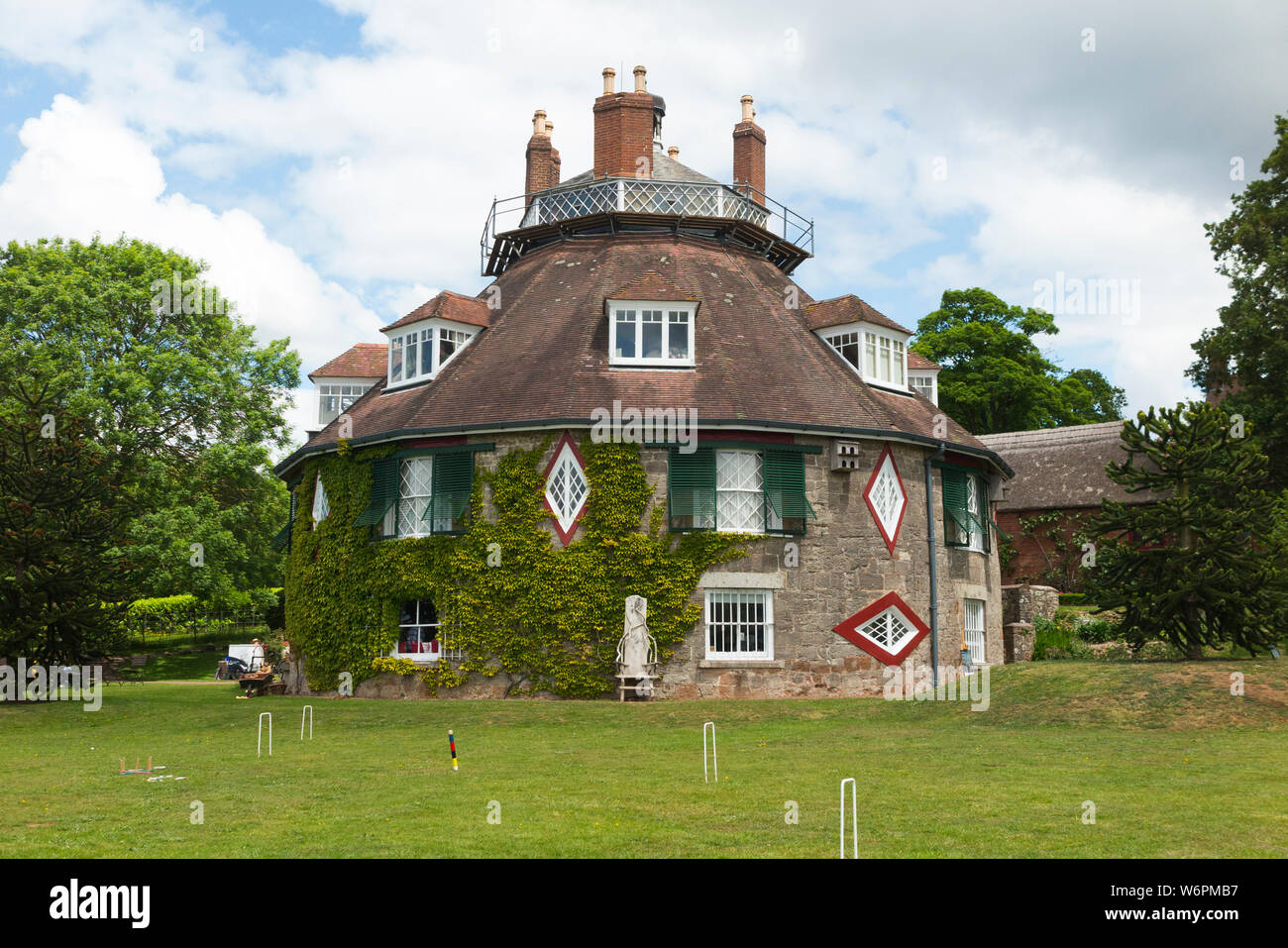 View of the outside exterior of A La Ronde – an 18th-century 16-sided ...