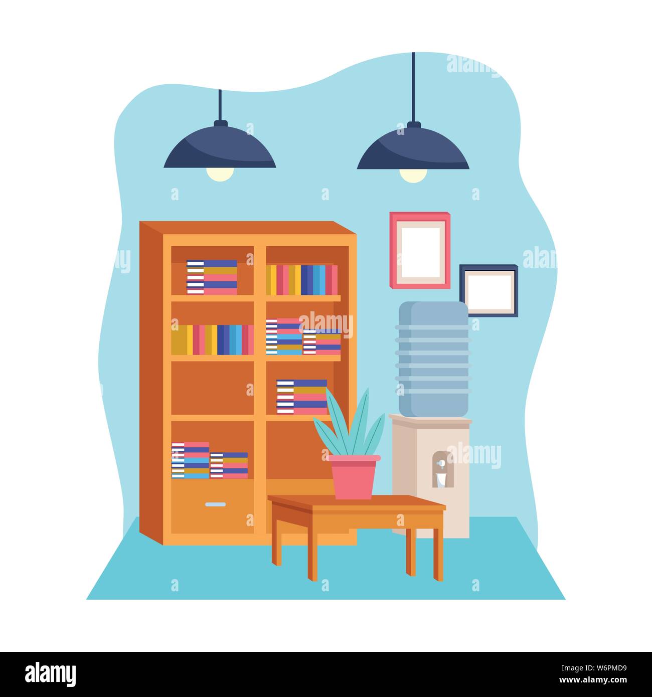 Library room cartoon Cut Out Stock Images & Pictures - Alamy