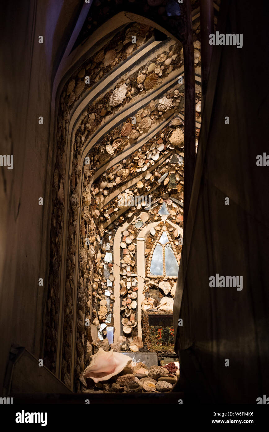 Interior inside approach the Shell Gallery at A La Ronde – which is an ...