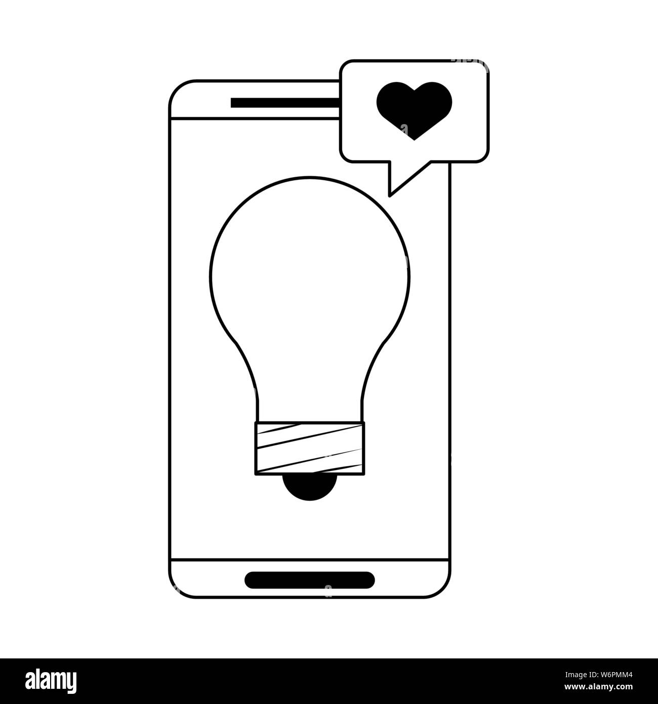 technology web digital hardware cartoon in black and white Stock Vector ...