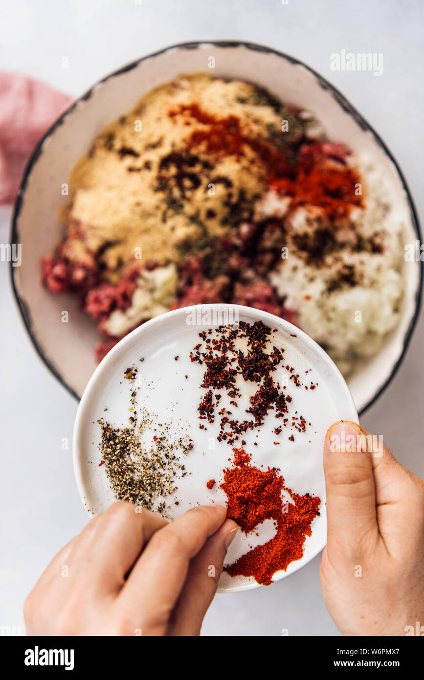 Sprinkling black pepper powder on hi-res stock photography and images ...