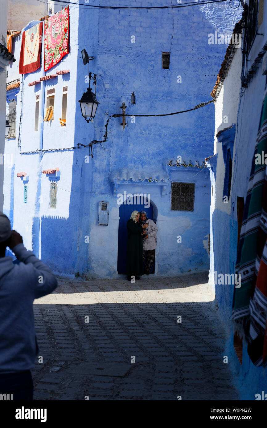 The blue town Chefchaouen Chaouen / Morocco, Narrow Streets, lanes and ...