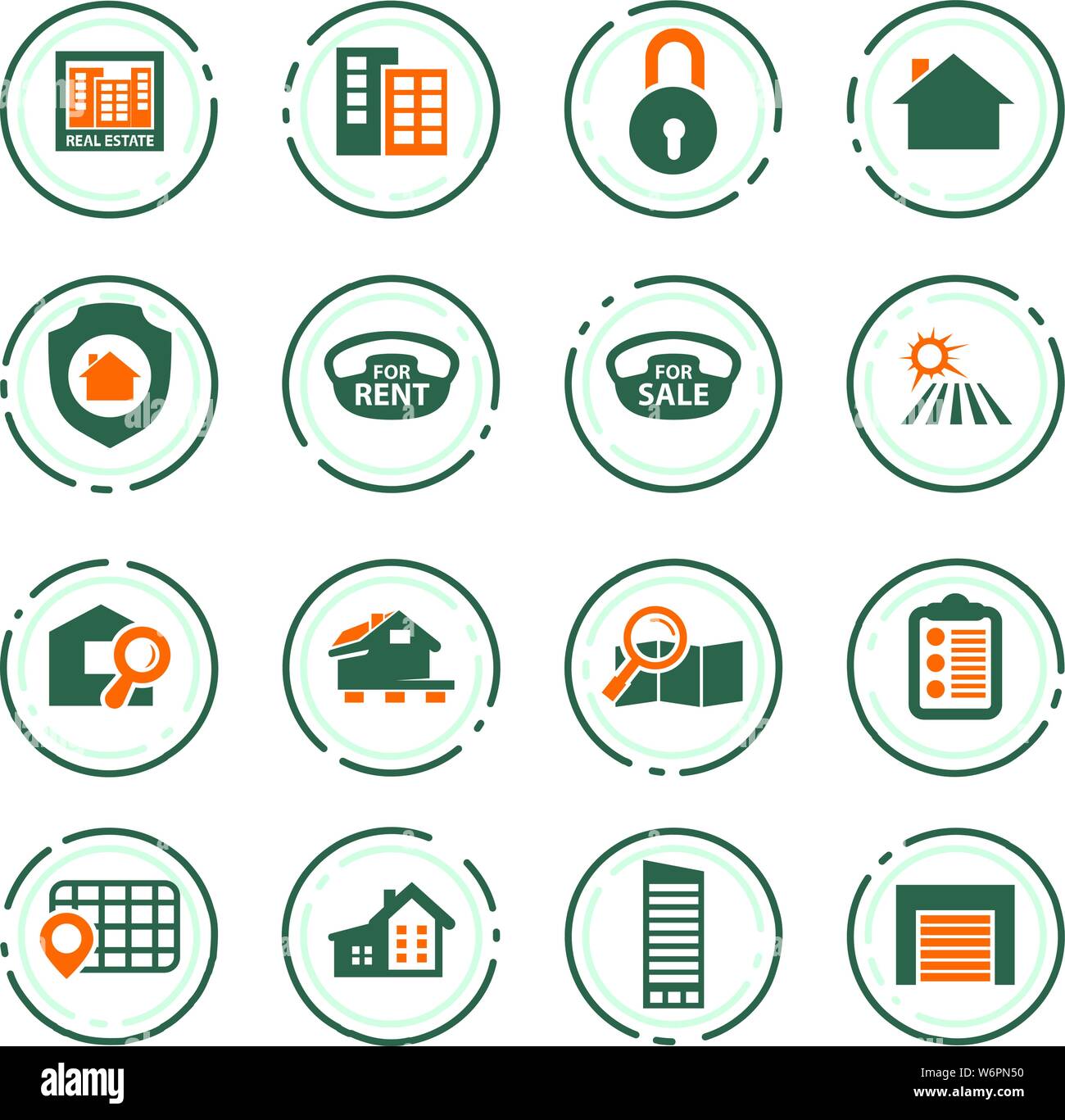 Real Estate vector icons for user interface design Stock Vector Image ...