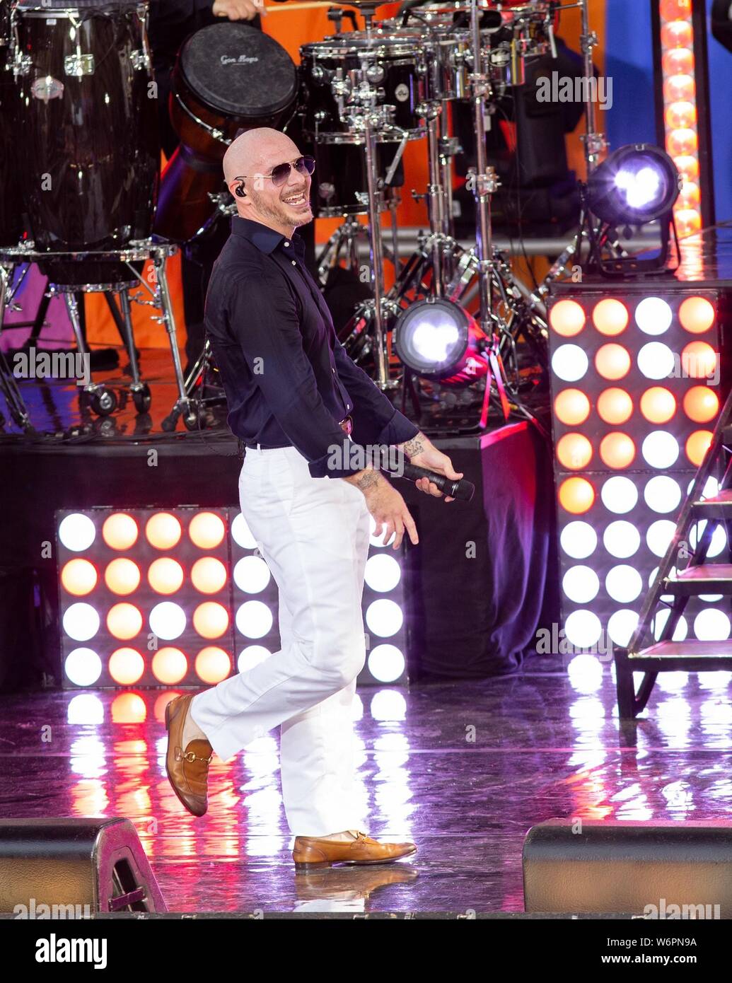 New York, NY, USA. 2nd Aug, 2019. Pitbull on stage for Pitbull in ...