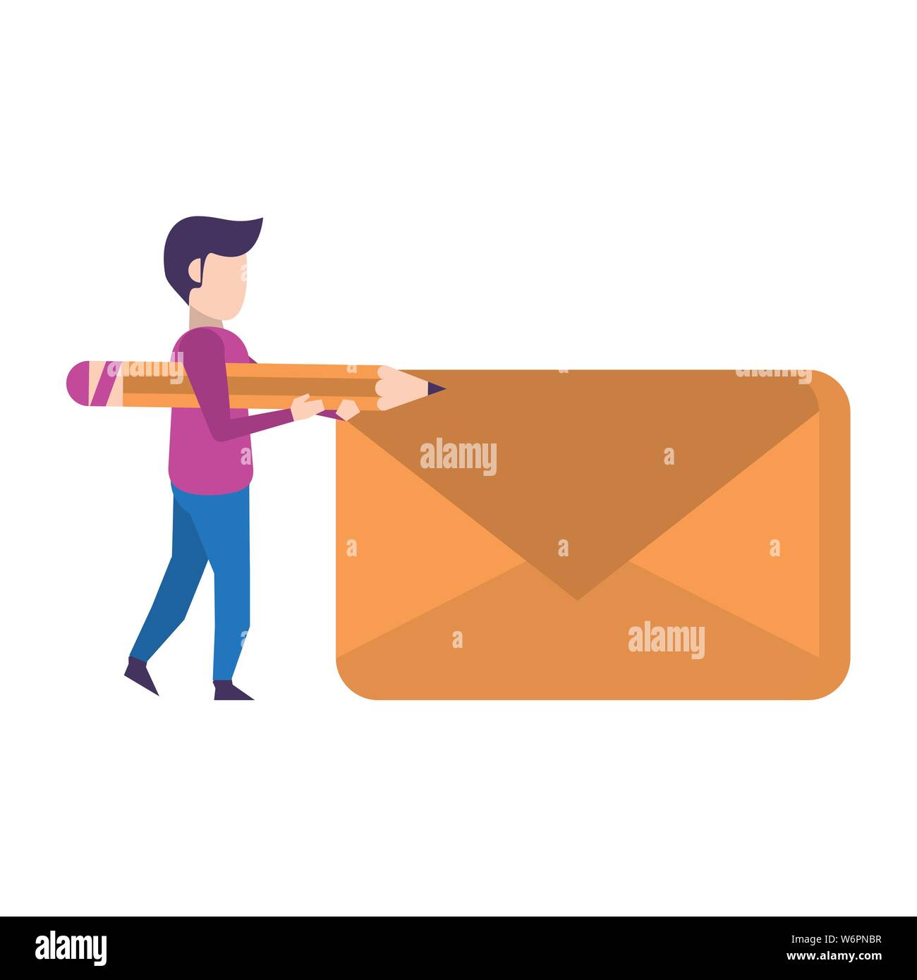email message digital card cartoon Stock Vector Image & Art - Alamy