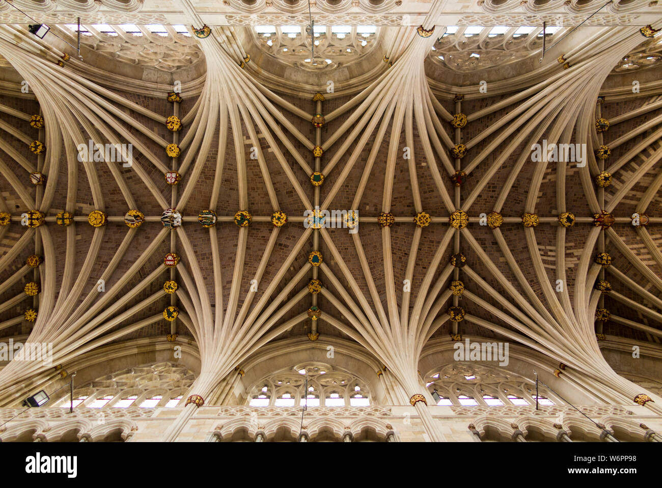 Looking up in the nave to the tierceron vaulted / tierceron vault ...