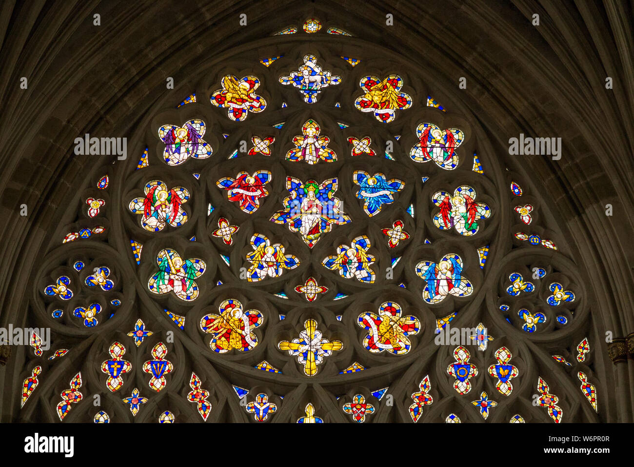 Exeter cathedral nave windows hi-res stock photography and images - Alamy