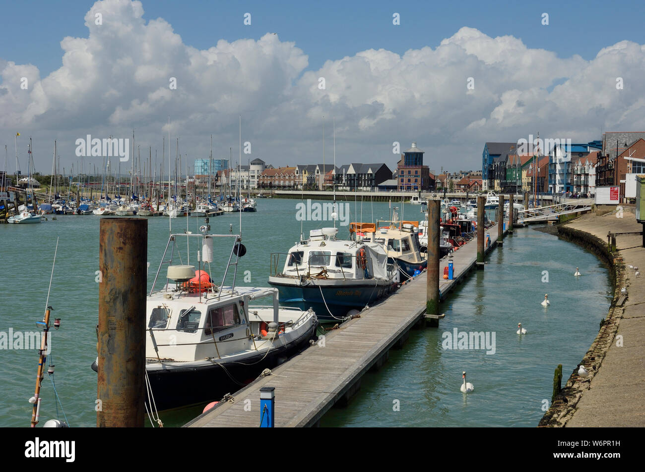 Littlehampton harbour on the river Arun. West Sussex. England. UK Stock ...