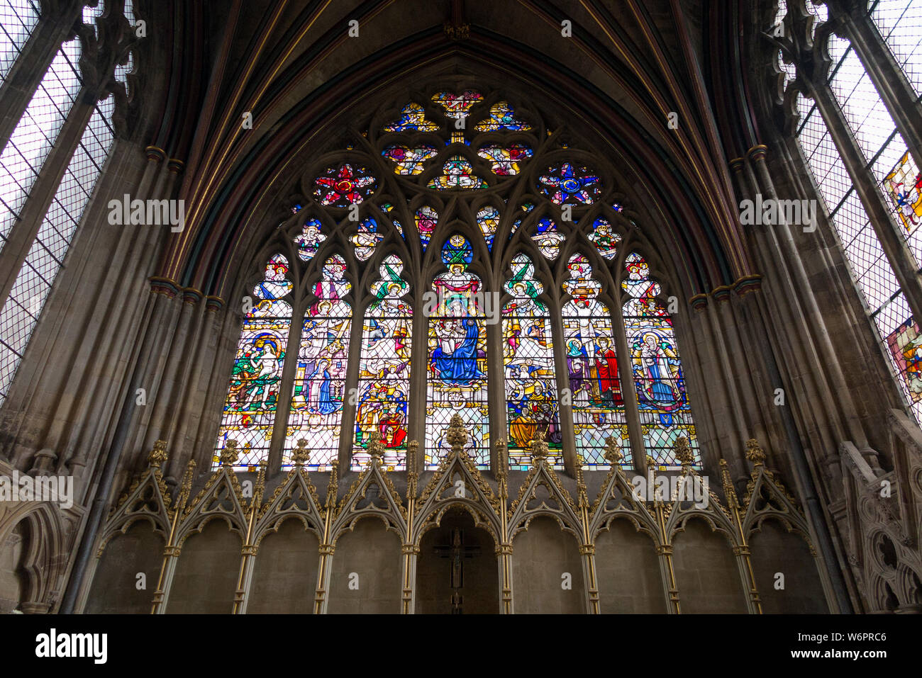 East Window, Lady Chapel, Exeter Cathedral. Designed by D. Marion Grant ...