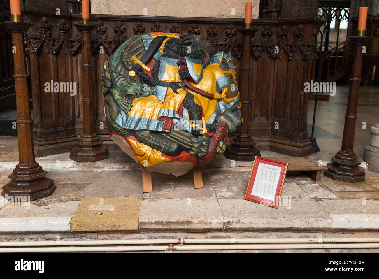 Papier mache repro / reproduction facsimile copy of ceiling boss where ...