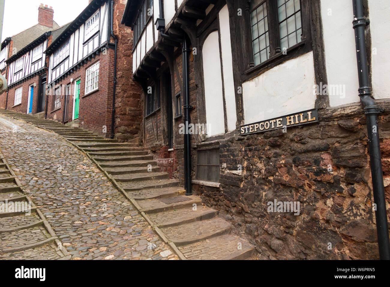 Sheepcote Hill in Exeter, UK. This is an old historic alroute up from ...