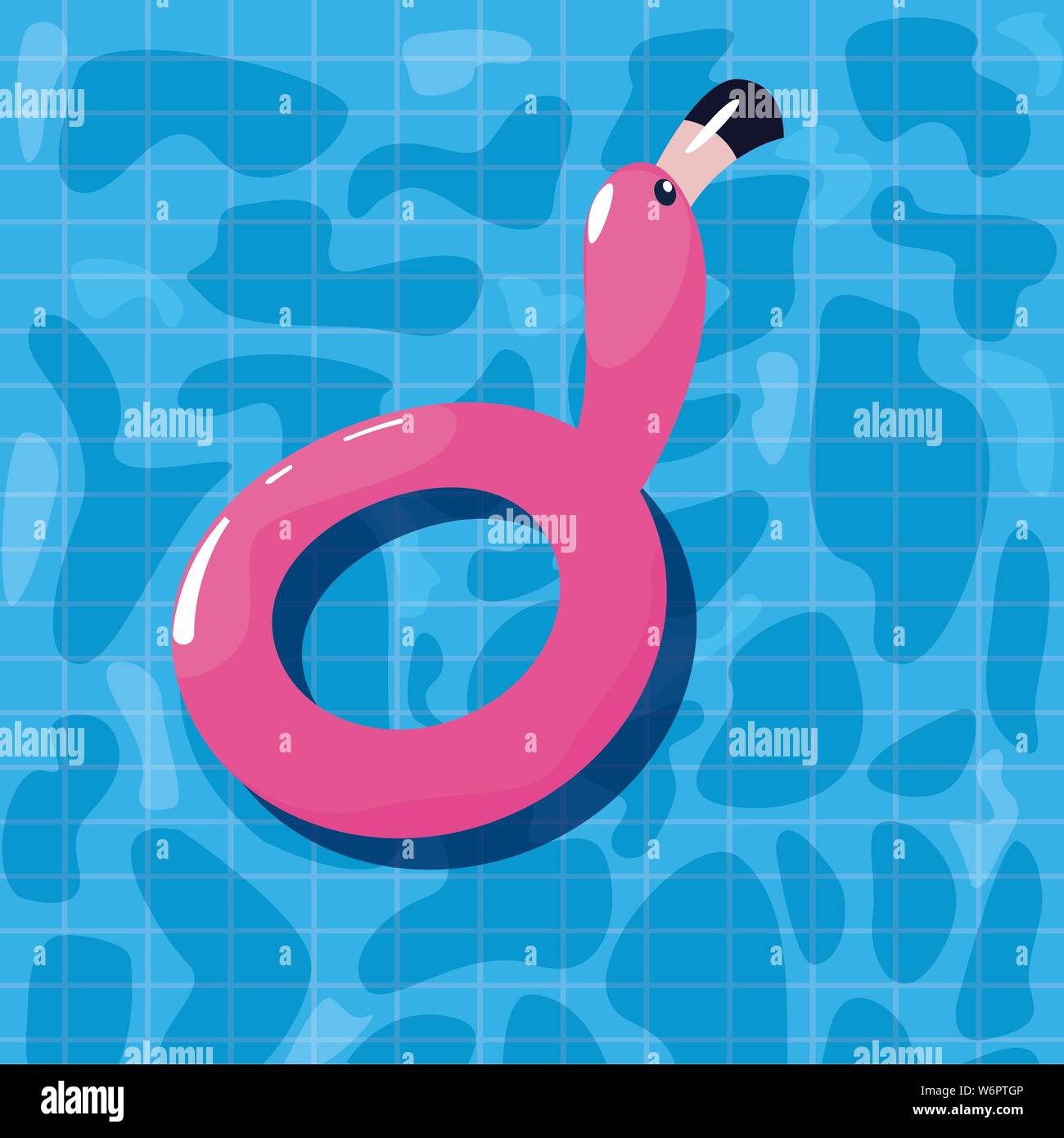 Flamingo pool float Stock Vector Images - Alamy