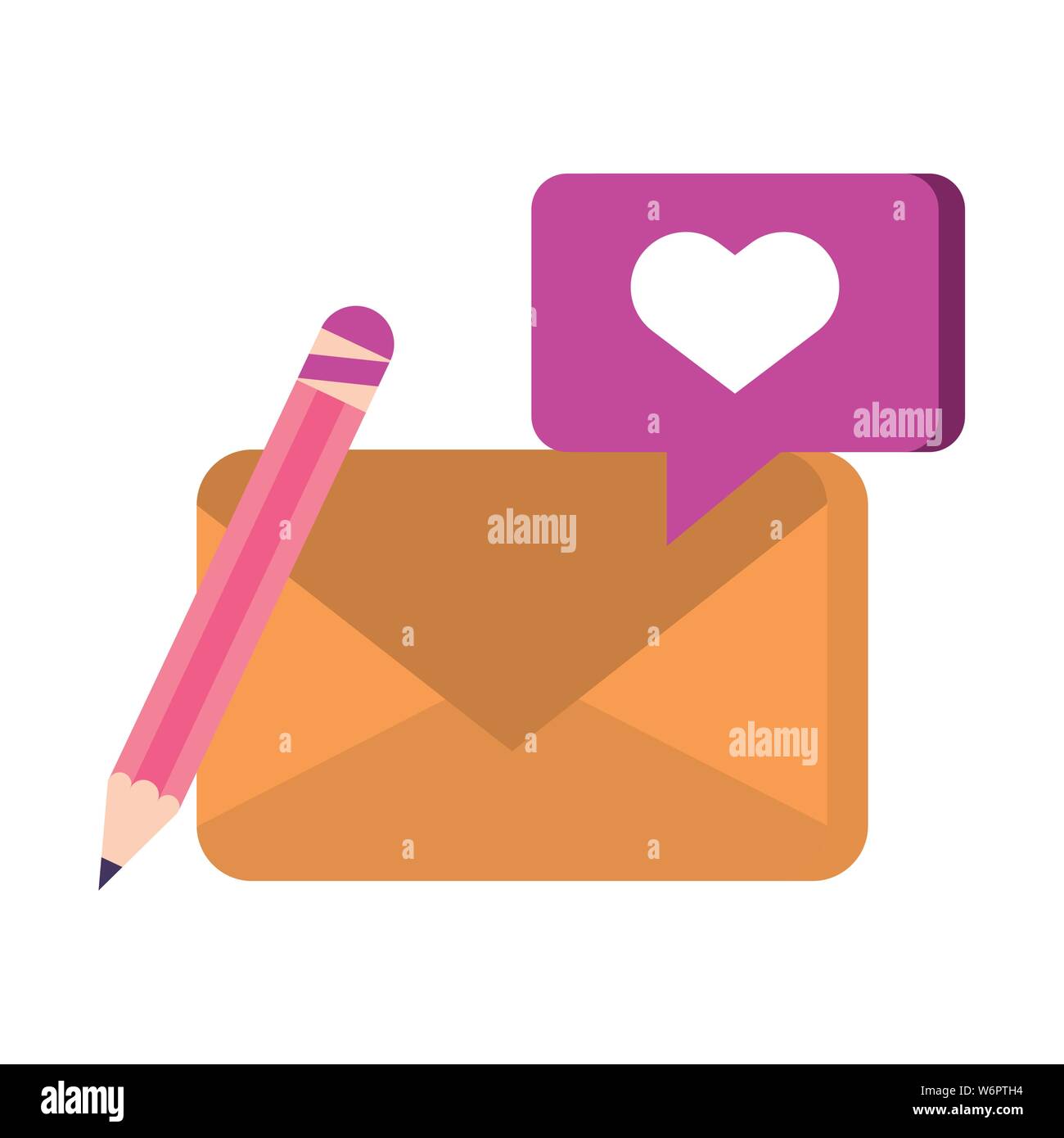 email message digital card cartoon Stock Vector Image & Art - Alamy