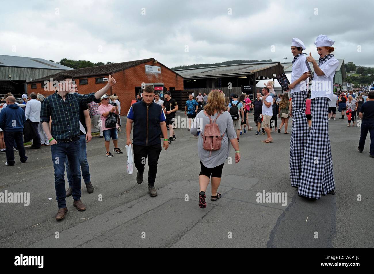 Stilt walking chefs doing a promotion of cooking displays at the Royal ...
