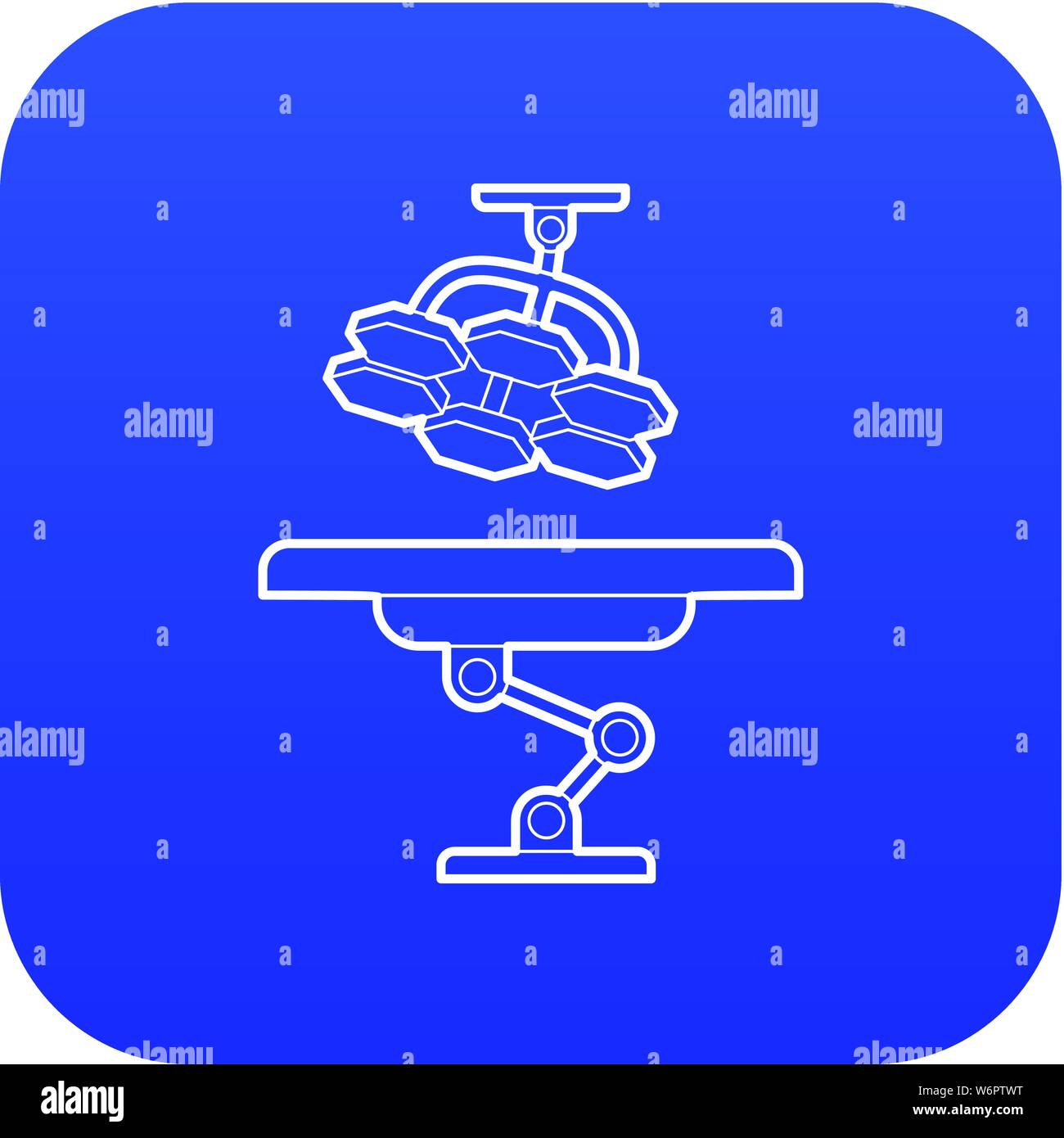 Blue line surgery lamp icon Stock Vector Images - Alamy