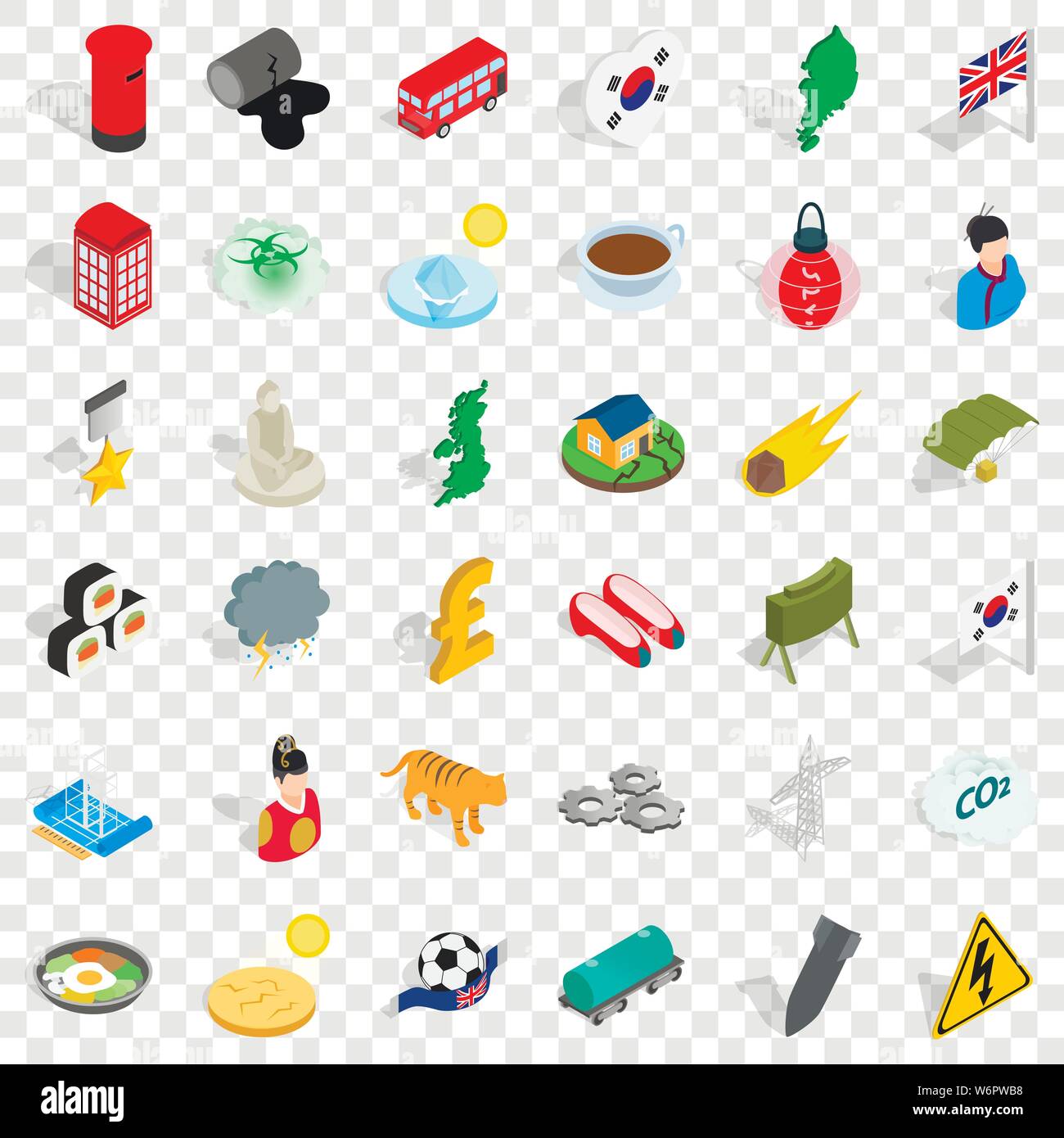 History country icons set, isometric style Stock Vector Image & Art - Alamy