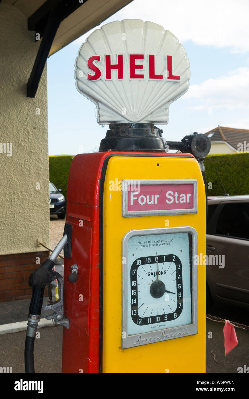 An old classic and obsolete Shell four star pump / vintage 4 star ...