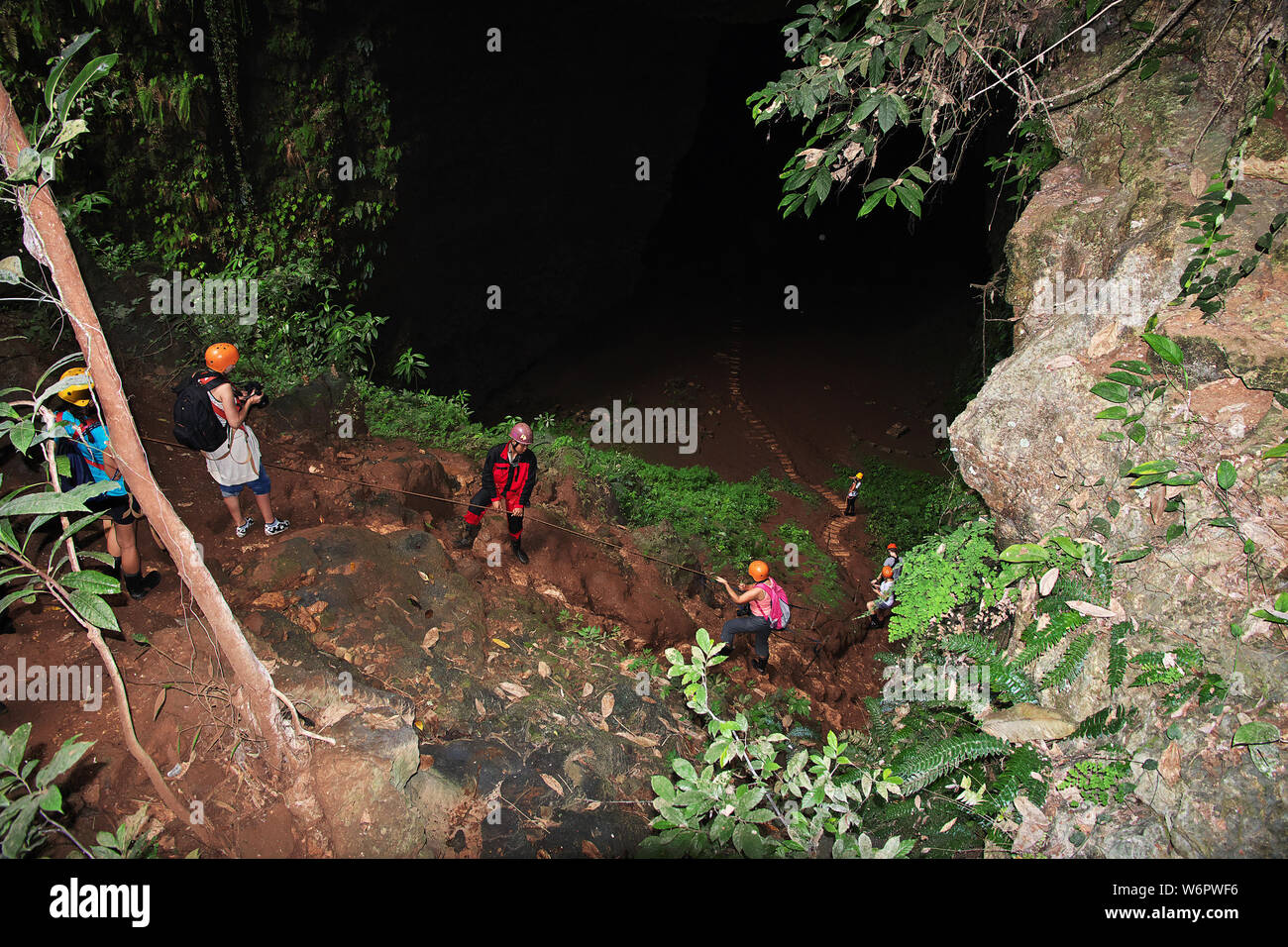 Jomblang, Indonesia - 01 Aug 2016. Jomblang cave near Yogyakarta city ...