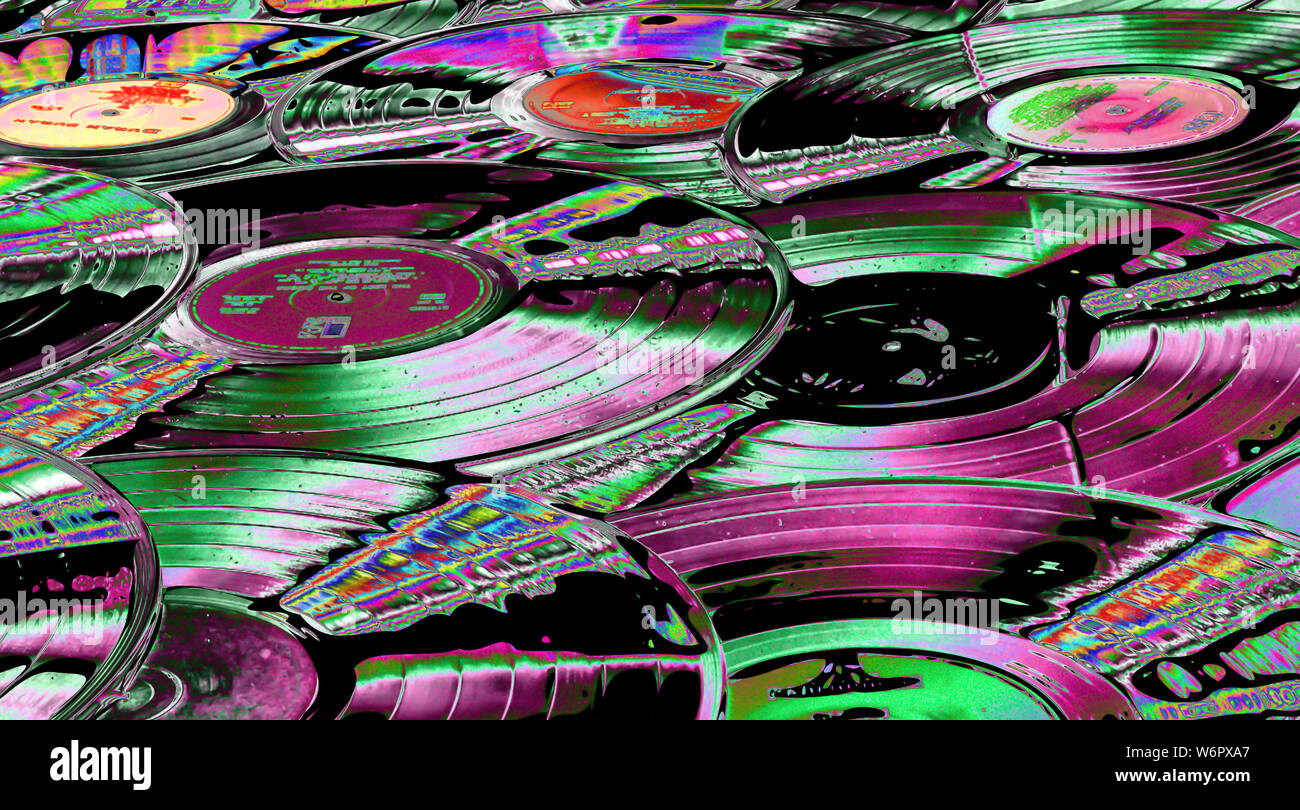 a wonderful collection of vinyl records Stock Photo - Alamy
