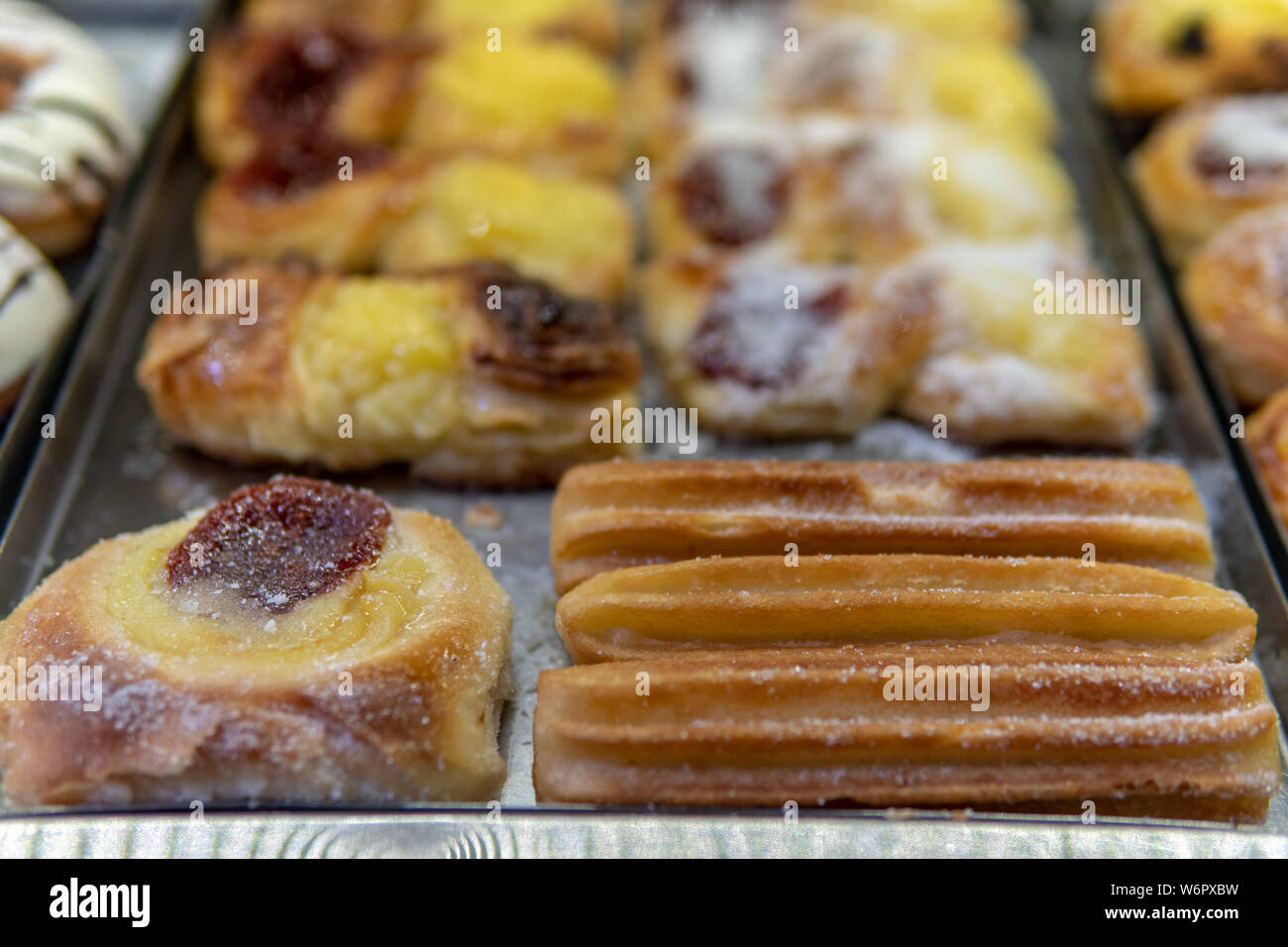 Freshly made pastries being sold in a bakery in Buenos Aires, Argentina ...