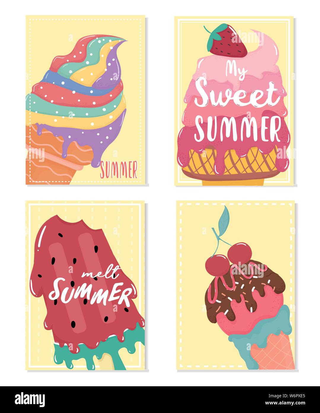 Summer season watermelon ice cream hi-res stock photography and images ...