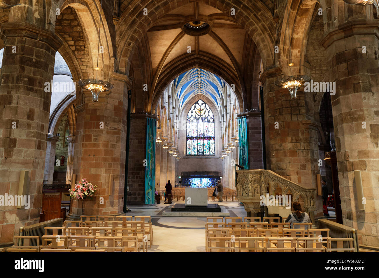 St Giles Cathedral interior - Edinburgh, Scotland, United Kingdom Stock ...