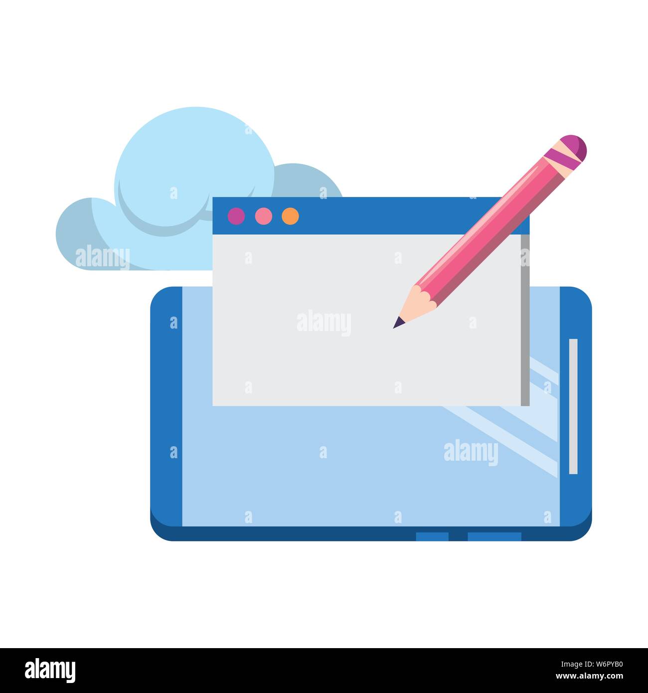 technology web digital hardware cartoon Stock Vector Image & Art - Alamy