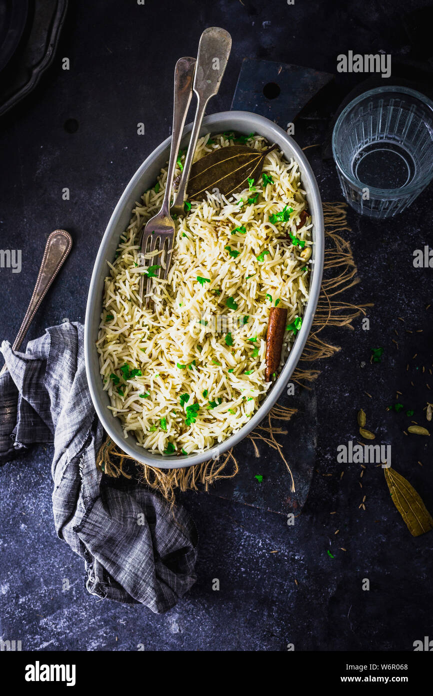 Indian Cumin Rice also known as Jeera Rice Stock Photo - Alamy
