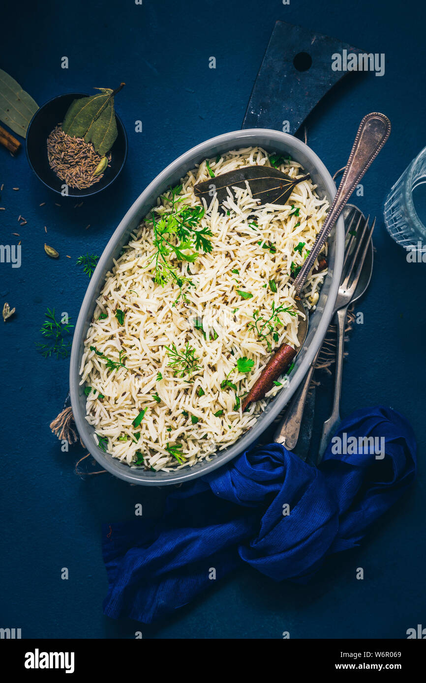 Indian Cumin Rice also known as Jeera Rice Stock Photo - Alamy