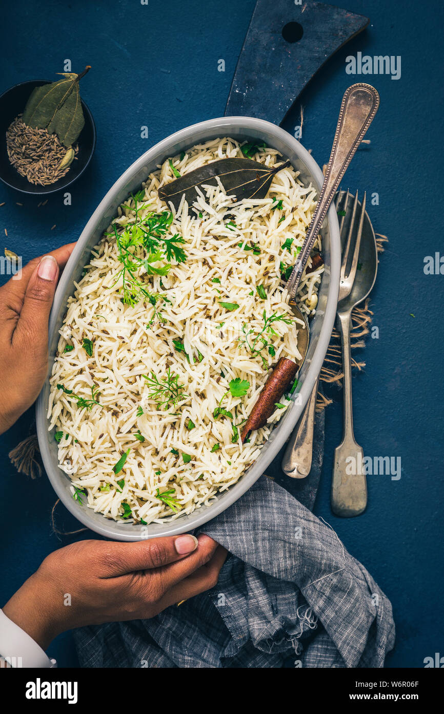 Indian Cumin Rice also known as Jeera Rice Stock Photo - Alamy