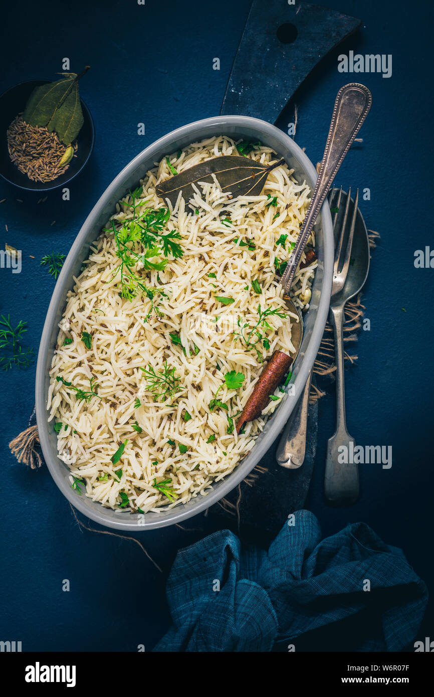 Indian Cumin Rice also known as Jeera Rice Stock Photo - Alamy
