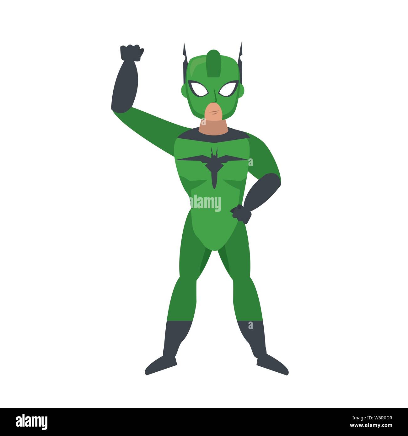 Superhero green vintage Stock Vector Images - Alamy