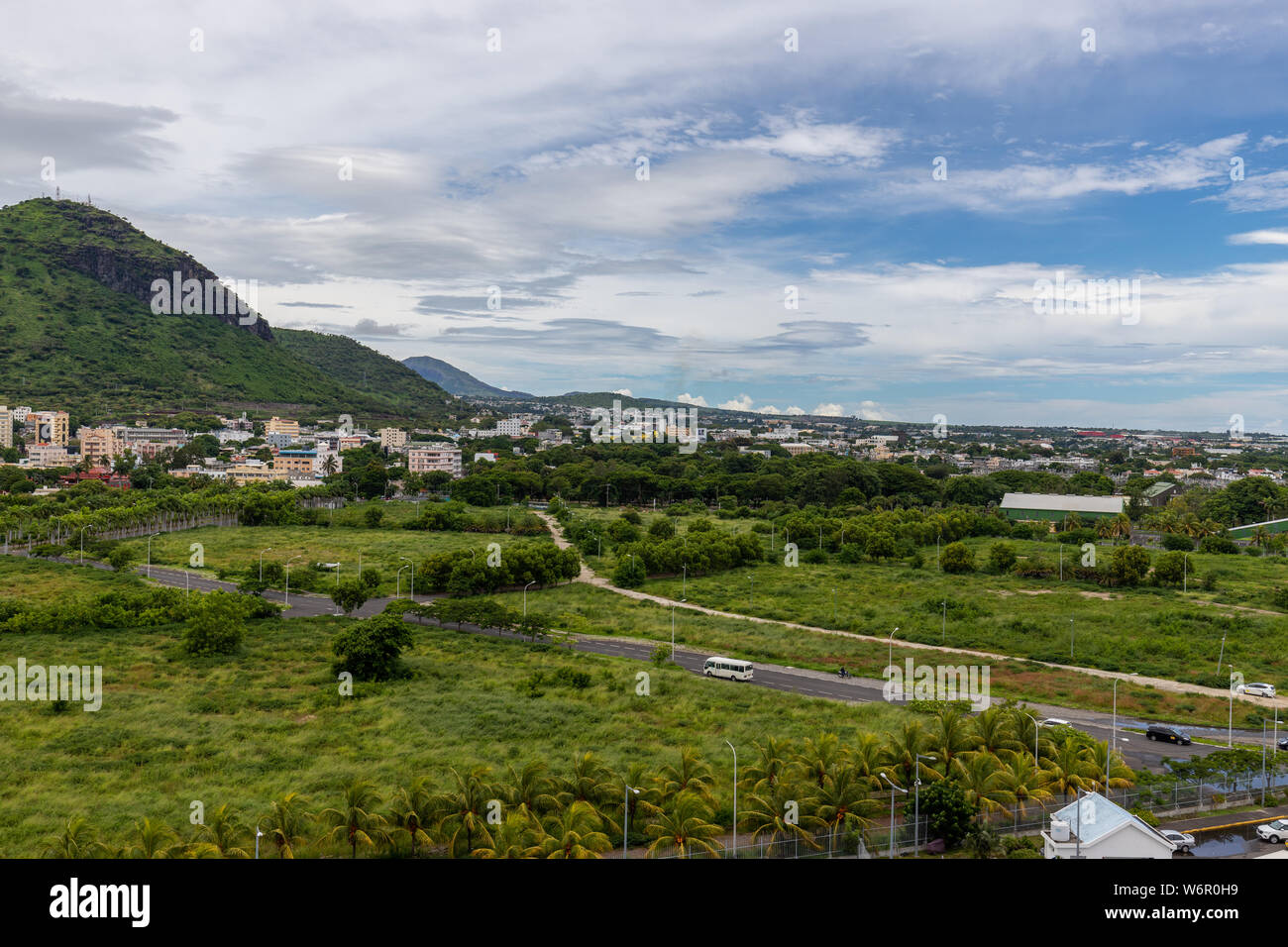 iew on Port Louis, the capital city of Mauritius island and mountains ...