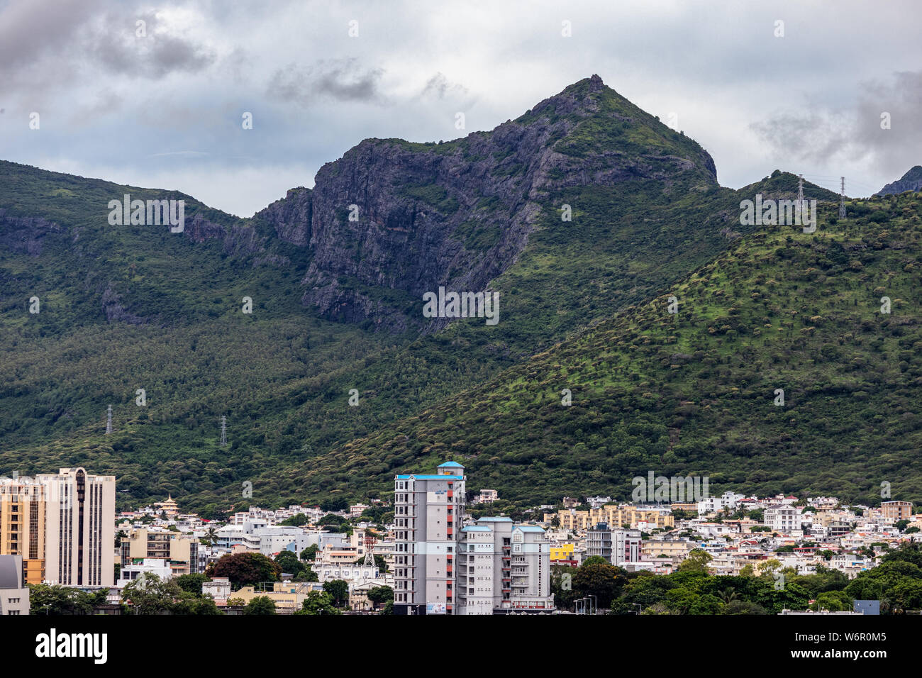 iew on Port Louis, the capital city of Mauritius island and mountains ...