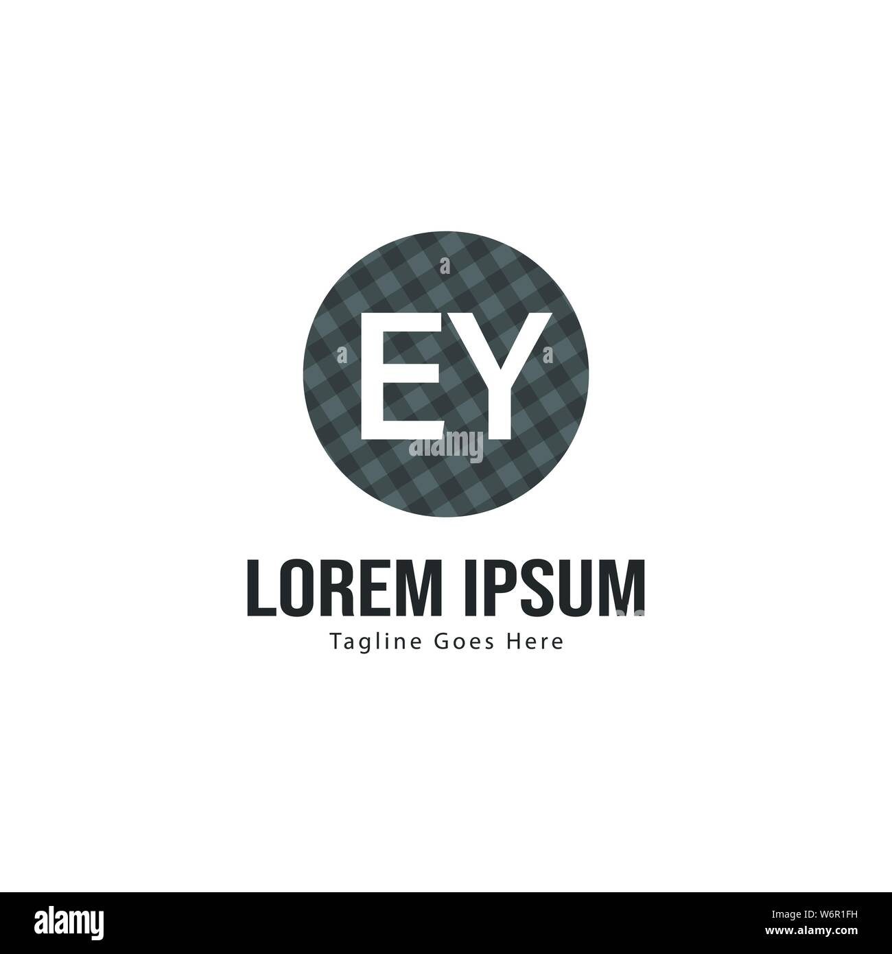 Initial EY logo template with modern frame. Minimalist EY letter logo ...