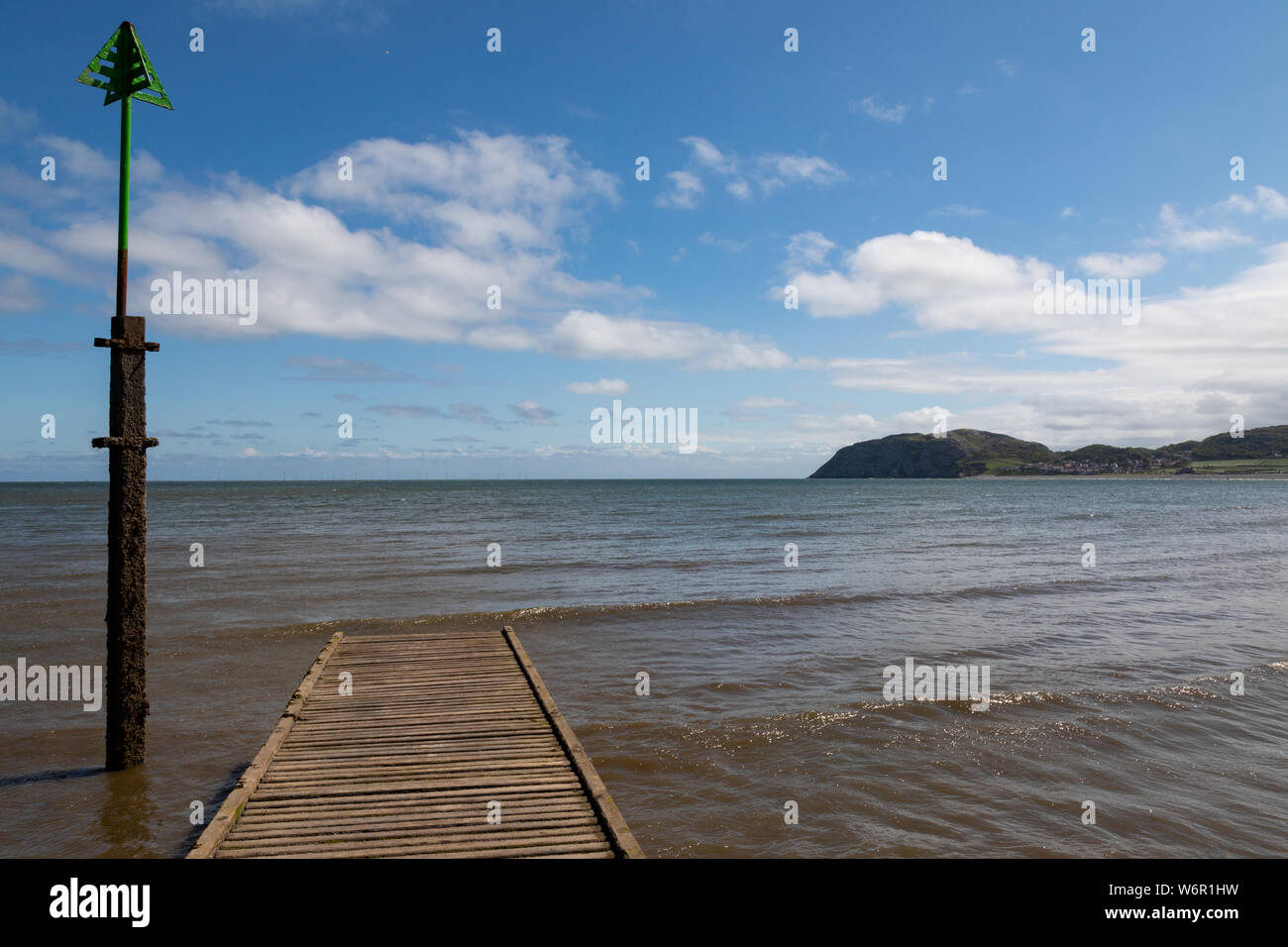 jetty looking out to the Irish Sea at Llandudno North Wales 2019 Stock ...