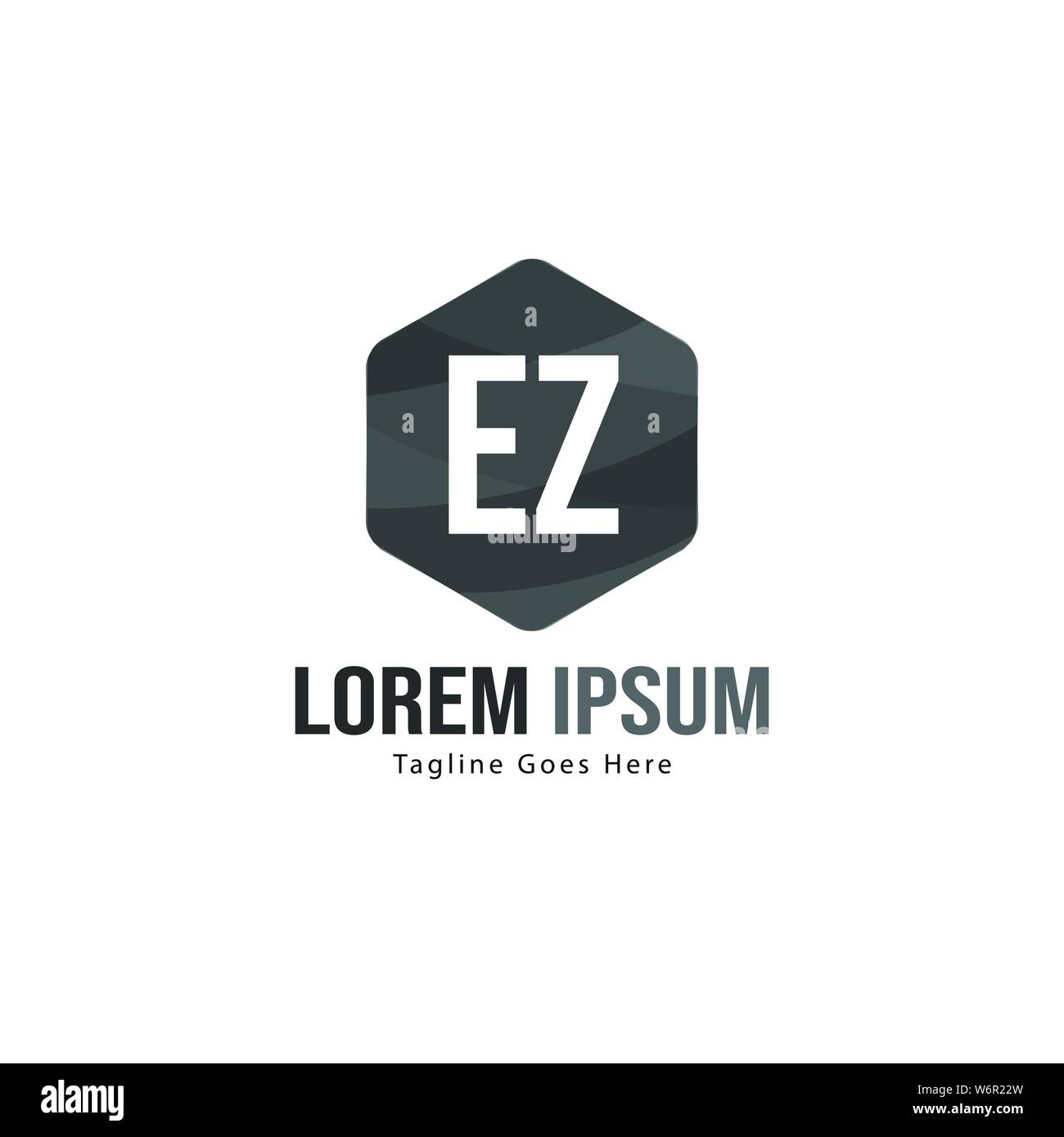 Initial EZ logo template with modern frame. Minimalist EZ letter logo ...