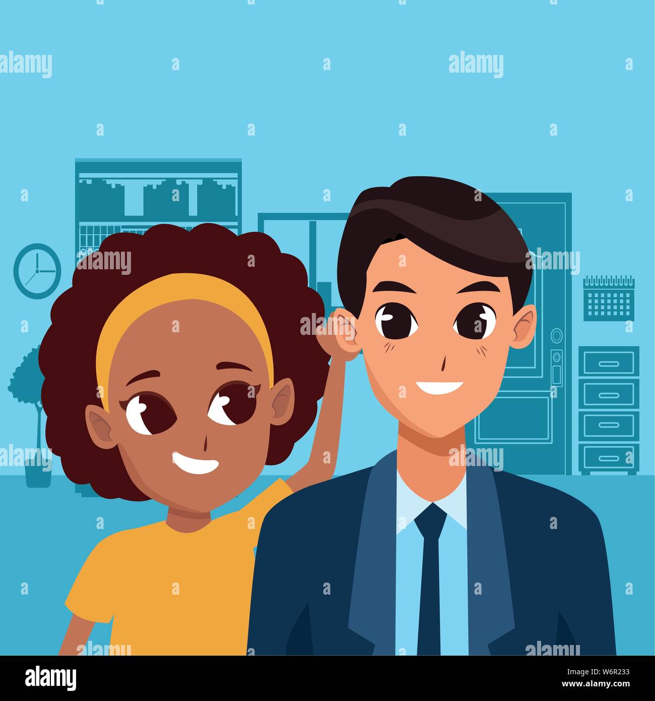 Family parent and children cartoons Stock Vector Image & Art - Alamy