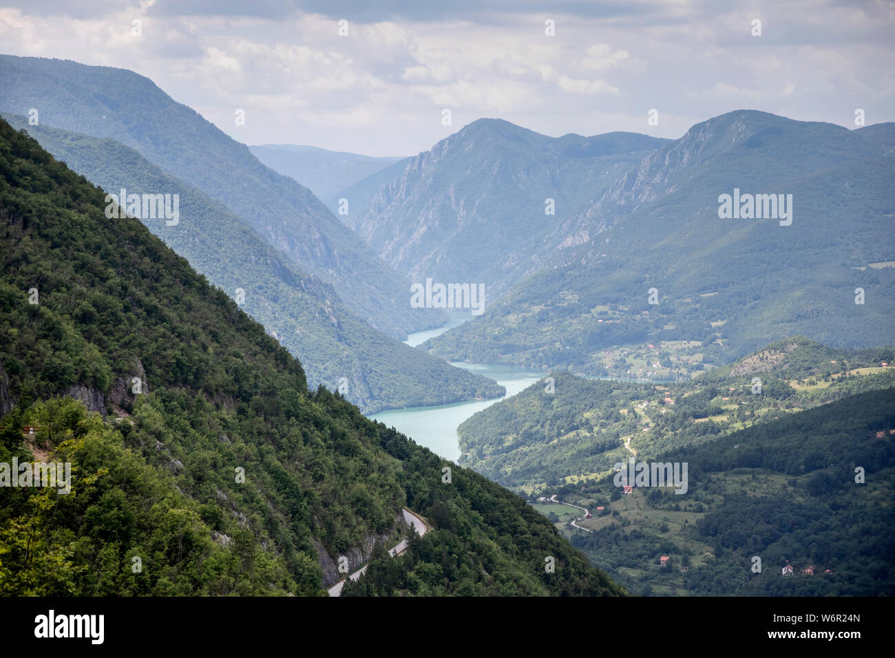 Serbia - Aerial view of the Lake Perućac Stock Photo - Alamy