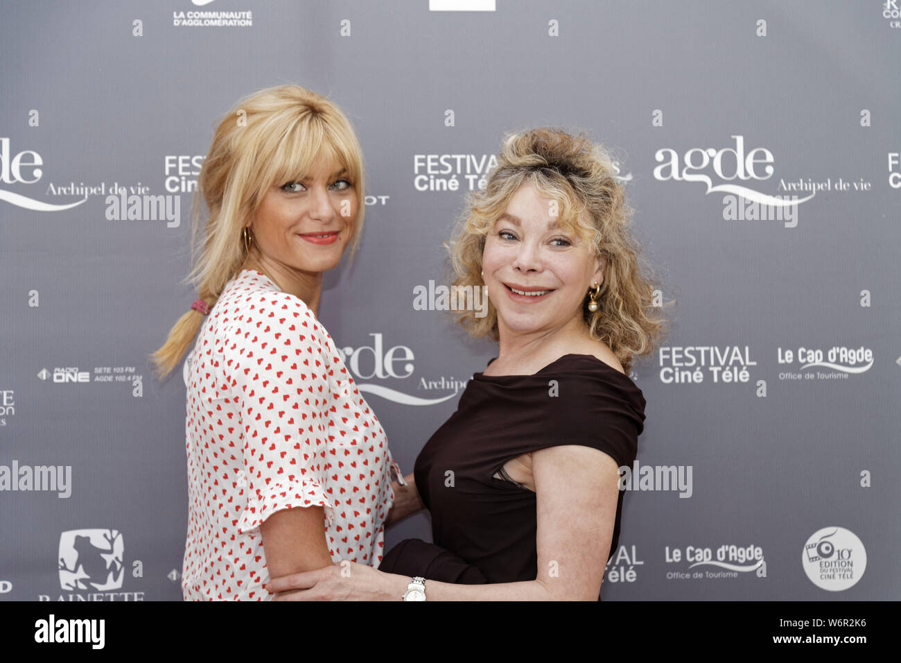 Cap of Agde, France.22th June, 2019. Mathilde Bisson and Grace de Capitani attend The Herault ...