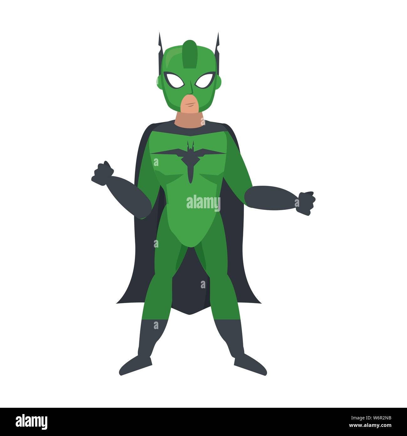 Superhero green vintage Stock Vector Images - Alamy