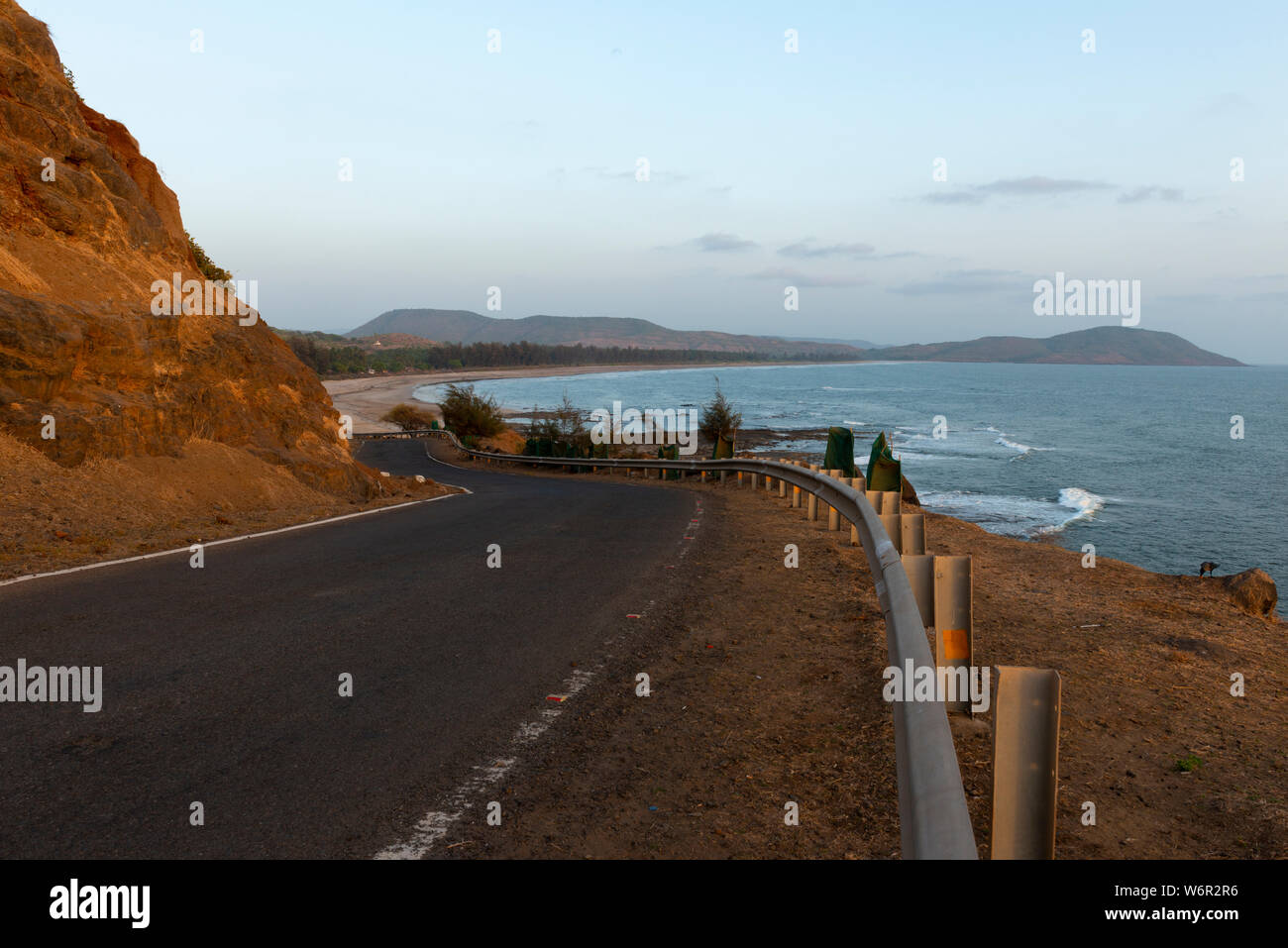 Shrivardhan Diveagar Coastal road in Raigad,Maharashtra,India Stock ...