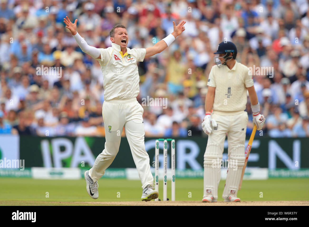Birmingham, UK. 02nd Aug, 2019. Peter Siddle of Australia makes an ...